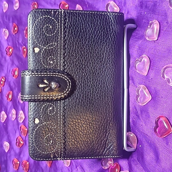 Brighton | Bags | Brighton Black Leather Snap Wallet | Poshmark